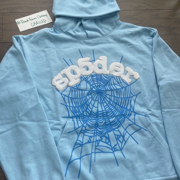 Sp5der | Sweaters | Sp5der Hoodie Blue Brand New | Poshmark